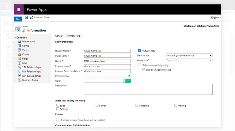 Create Virtual Entities in Dynamics 365 to Integrate External Data